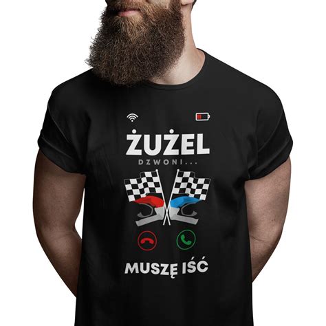 Koszulkowy Koszulka męska Żużel dzwoni muszę iść rozmiar XXL
