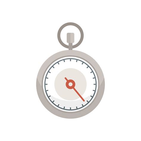 Minute Stopwatch Icon Flat Vector Watch Timer 17336861 Vector Art At