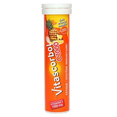 Vitascorbol C 1000 Orange Ananas Effervescents X15