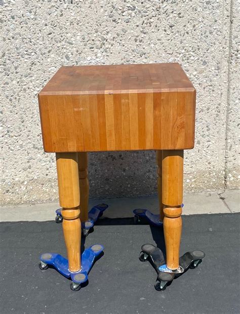 Vintage Kitchen Style Maple Butcher Block 10 Thick Very Heavy Island