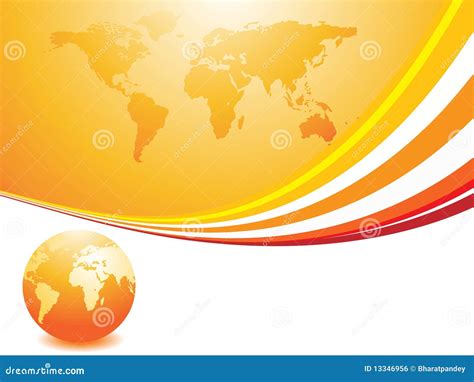 Abstract Design With Globe Vector Illustration Stock Vector