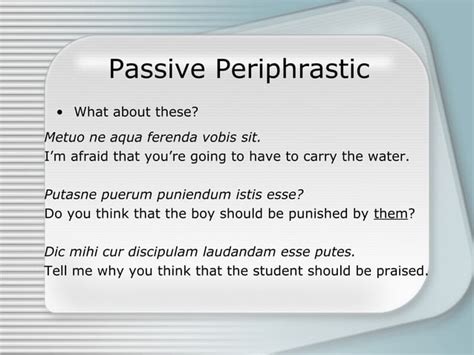 16 Future Passive Participle Gerunds Gerundives And The Passive