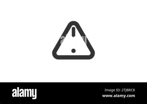 Animated Caution Linear Ui Icon Triangle Shaped Sign Alert Seamless