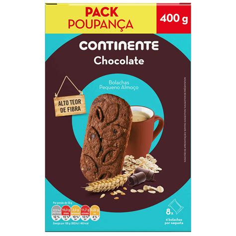 Bolachas Pequeno Almoço Chocolate Pack Poupança Emb 400 Gr