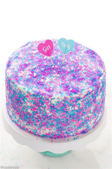 Gender Reveal Surprise Cake Recipe Cooking LSL