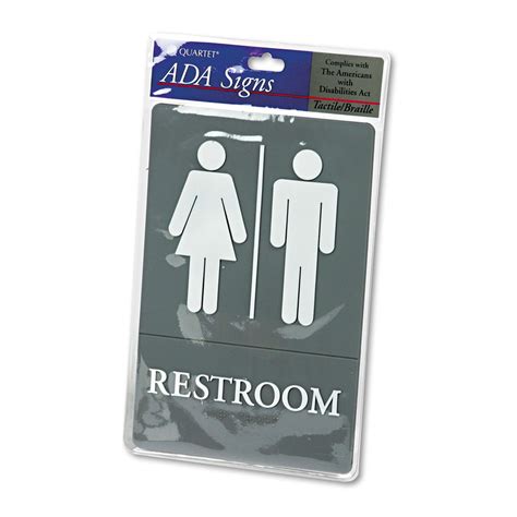 Headline Sign Ada Sign Restroom Symbol Tactile Graphic Molded Plastic