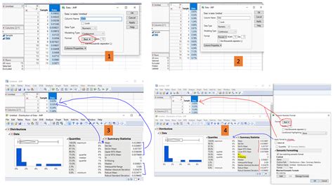 column format in distribution not following data table column format