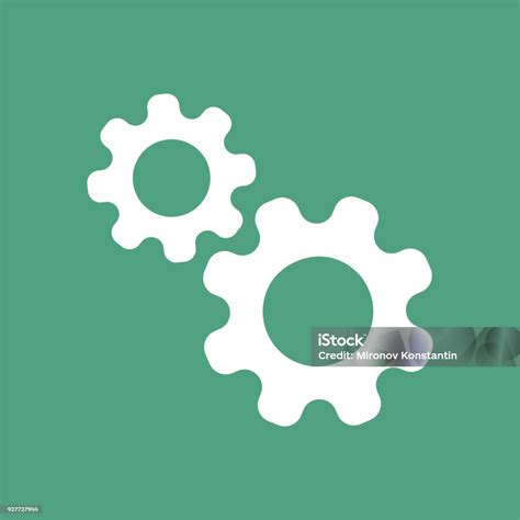 2 つの歯車アイコン フラット デザイン ベクトル イラスト セット Guiのベクターアート素材や画像を多数ご用意 Gui つながり