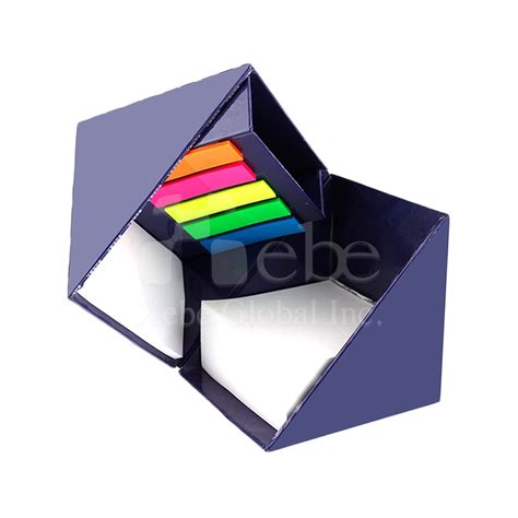 Foldable Note Cube Box With Pen Holder School Commodity Custom Sticky