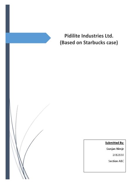 Pidilite Ratio Analysis Pdf Revenue Gross Margin