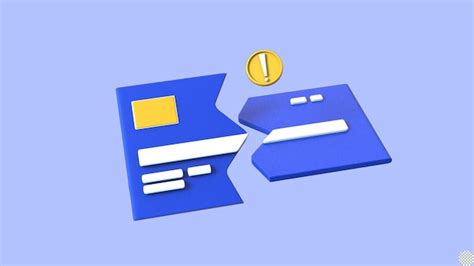 Premium Psd Broken Credit Card 3d Render Decline Issue Banking Card