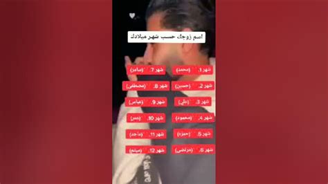 اسم زوجك حسب شهر ميلادك Youtube