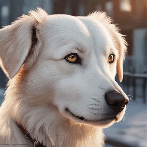 Lindo Perro Golden Retriever En Inviernolindo Perro Golden Retriever En