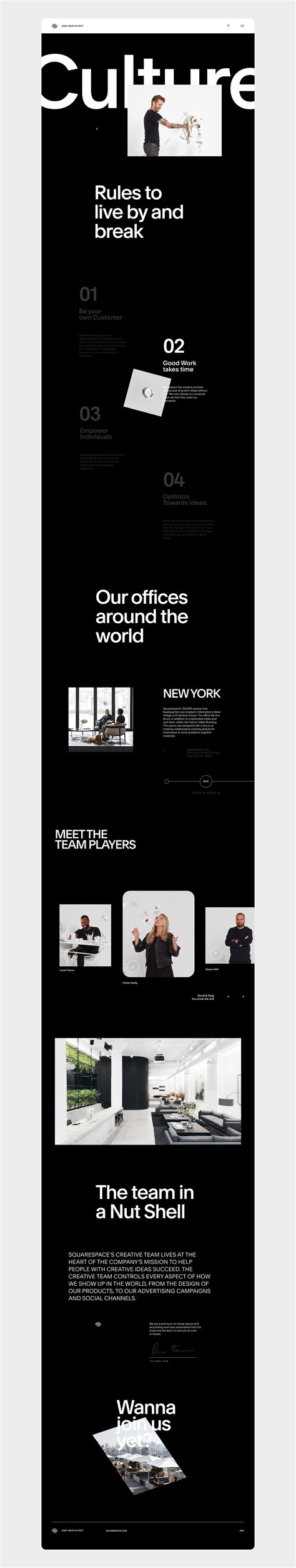 Simple Layout Creative Department Web Design Website Inspiration