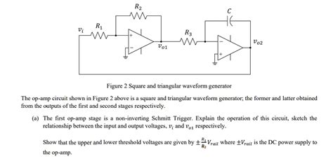 R2 C R1 Vi R3 Vo2 Vo1 Figure 2 Square And Triangular Waveform Generator