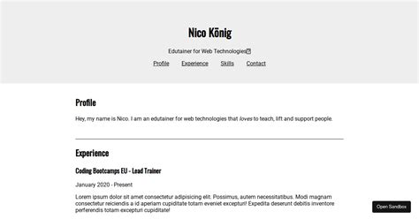 Coding Bootcamps Eulexample Cv Codesandbox