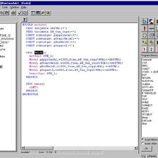 Example Of A Text Based Robot Programming ABB RAPID Download Scientific Diagram