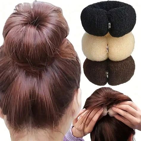 Fashion Messy Bun Hair Donut Maker Hidden Clips Diy Hair Styling Foam