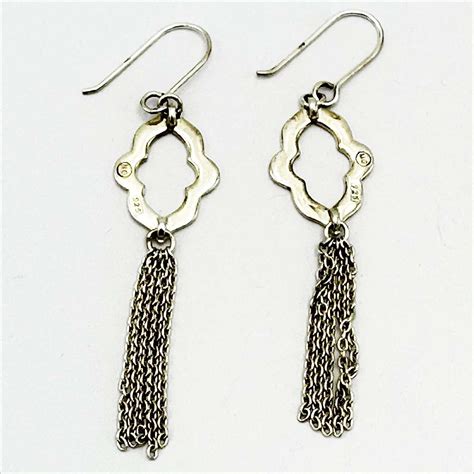Vintage Sterling Silver Tassel Earrings By Malcolm Ortak Artedeco