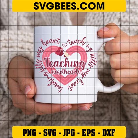 Teaching Sweethearts Svg Teacher Valentines Svg Svgbees