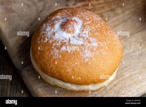 Yeast Sweet Donuts Stuffed With Boiled Condensed Milk Sweet Donuts