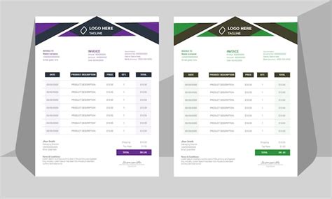 premium vector invoice design with organized layer