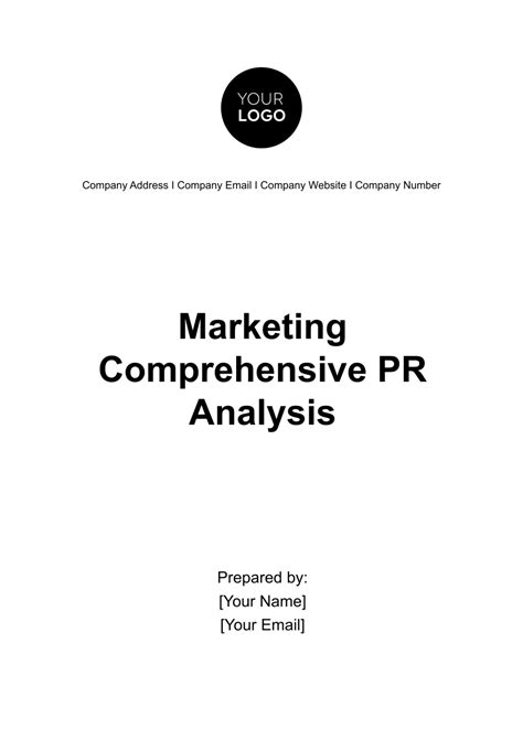 Free Marketing Comprehensive Pr Analysis Template To Edit Online