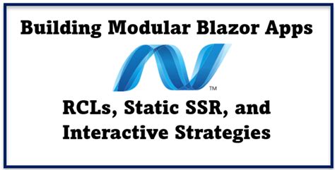 Building Modular Blazor Apps Rcls Static Ssr And Interactive Strategies By The Tech