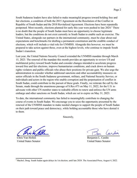 Patrick Heinisch On Twitter Us Senators Write To Secblinken