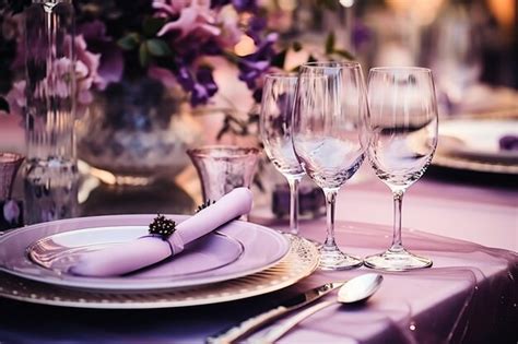 Premium Ai Image Elegantly Set Tables For A Memorable Event Party Or Wedding Reception