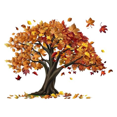 Download Autumn Tree With Falling Leaves Png 06122024