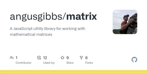 Github Angusgibbsmatrix A Javascript Utility Library For Working