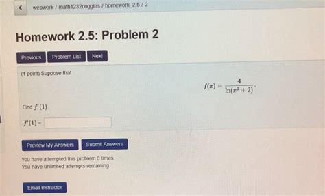 Solved Webwork Math1232cogginshomework252 Homework 25