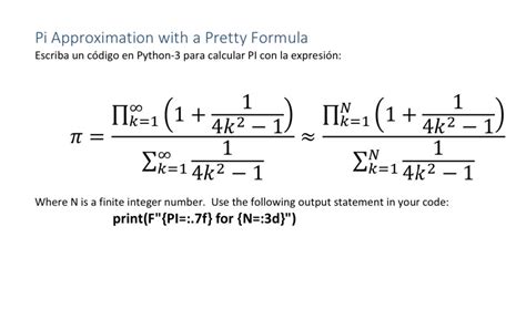 Solved Pi Approximation With A Pretty Formulaescriba Un Chegg