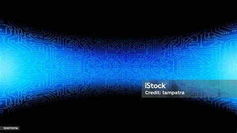 블루 회로 기판 패턴 텍스처를 곡선 첨단 디지털 컴퓨터 기술 개념에 배경 3d 추상 그림입니다 배경 주제에 대한 스톡 사진 및 기타 이미지 Istock
