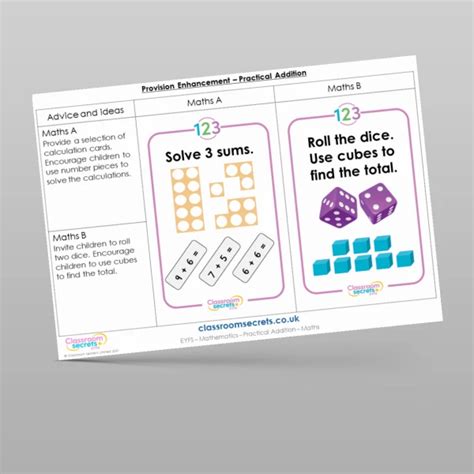 eyfs practical addition provision enhancement resource classroom secrets