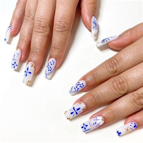 Karina Maribel On Instagram Clase Azul Inspired Nails💙