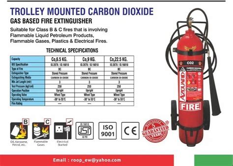 Co2 Trolley Mounted Fire Extinguisher 9KG At Rs 10350 Trolley Mounted