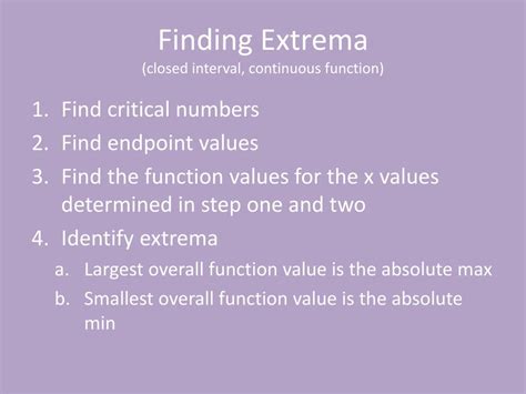 Ppt Critical Numbers And Finding Extrema Powerpoint Presentation