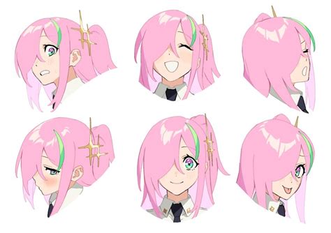 Plumeriafran Fran Plumeriafran Original Highres 1girl Blue Necktie Blush Closed Eyes