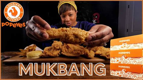 Asmr Mukbang Popeyes Chicken And Fries Youtube