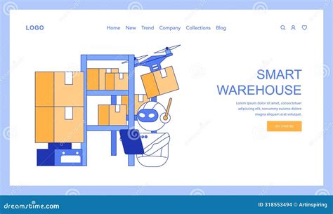 Smart Warehouse Logistic Futuristic Warehouse Featuring Shimmering
