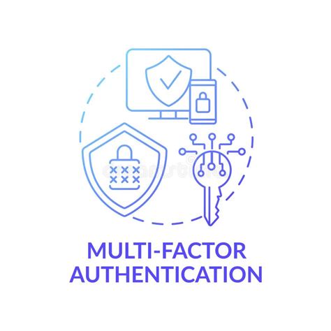 Multi Factor Authentication Concept Icon Stock Vector Illustration Of