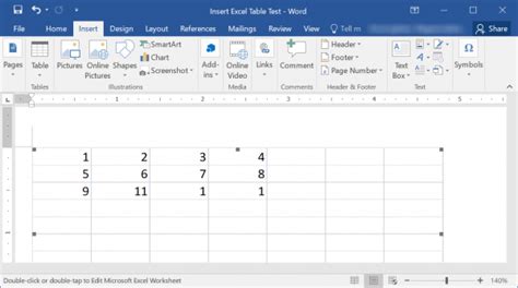 How To Insert Excel Table In Word Document Webnots