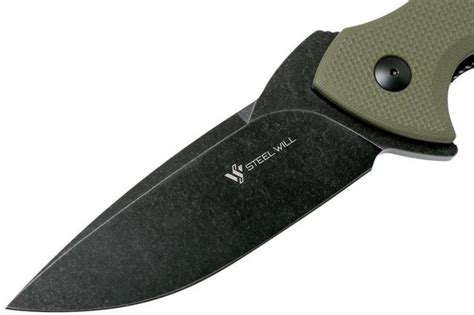 Steel Will Plague Doctor F16-33, OD green black, pocket knife ...