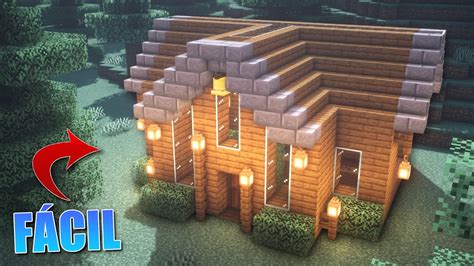 Como Hacer Una Casa En Minecraft Survival De Madera Fácil Tutorial