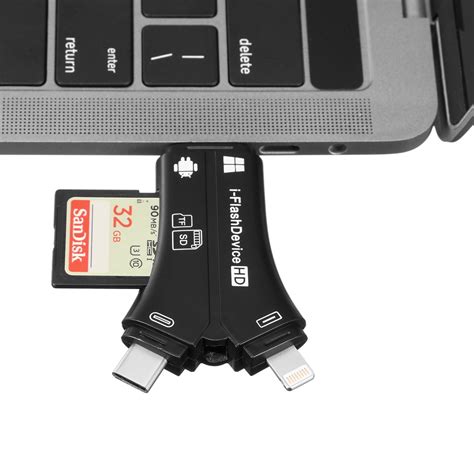 SD And TF Memory Card Reader With USB Lighting Typec Interfaces For IPhone Android PC Walmart Com