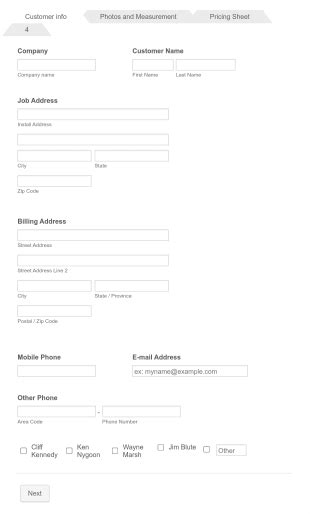 Estimate Form Template Jotform