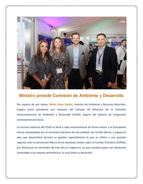PPT Ministro preside Comisión de Ambiente y Desarrollo PowerPoint