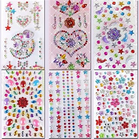 Aaiffey Face Gems Self Adhesive Face Rhinestones Stick On